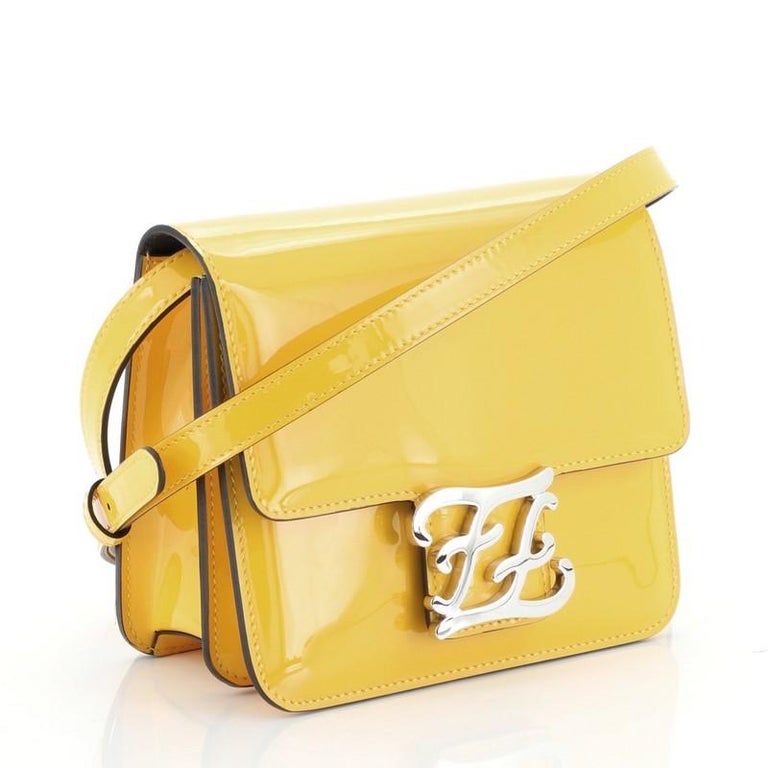 Fendi Karligraphy Crossbody Bag Patent at 1stDibs