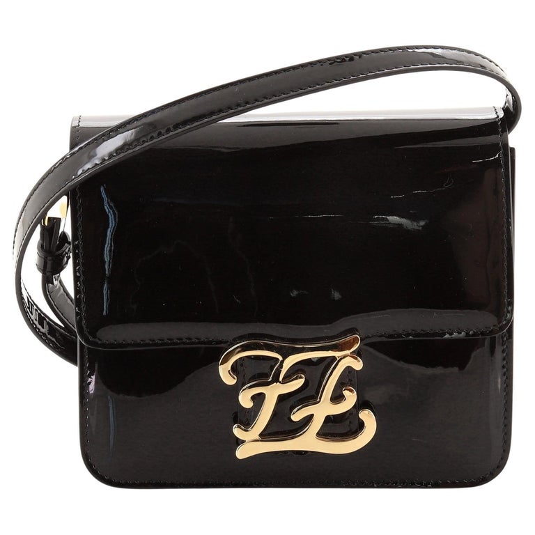 Fendi Karligraphy Crossbody Bag Patent at 1stDibs