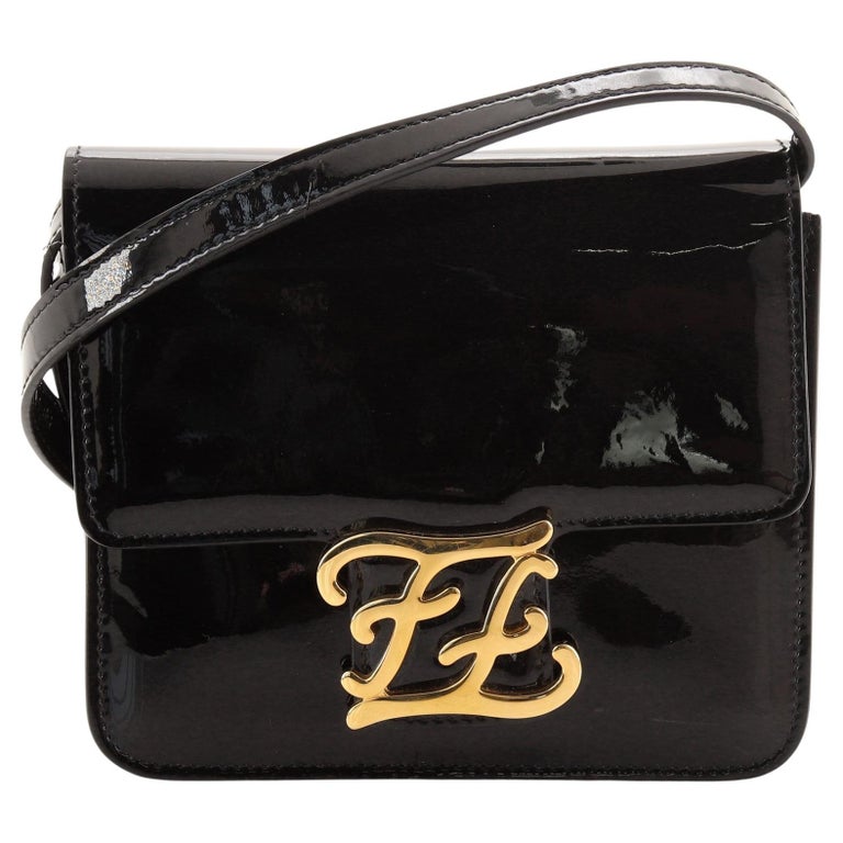 Fendi Karligraphy Crossbody Bag Patent at 1stDibs