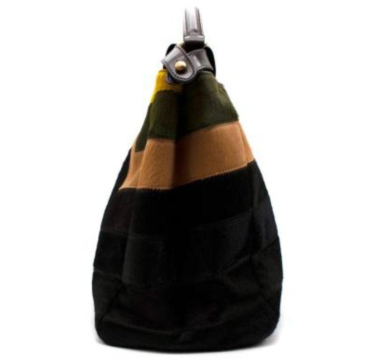 Fendi Large Patchwork Calfhair Peekaboo Bag For Sale at 1stDibs