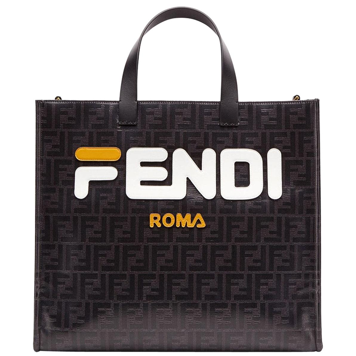 Fendi Leather Appliquéd Coated Canvas Tote Bag at 1stDibs | fendi ...