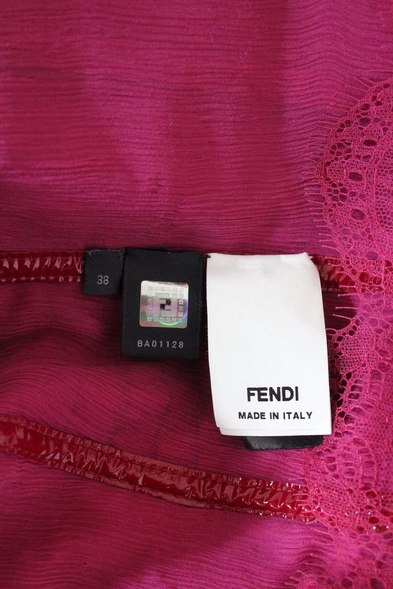 Fendi Leather Patent Red Biker Jacket at 1stDibs