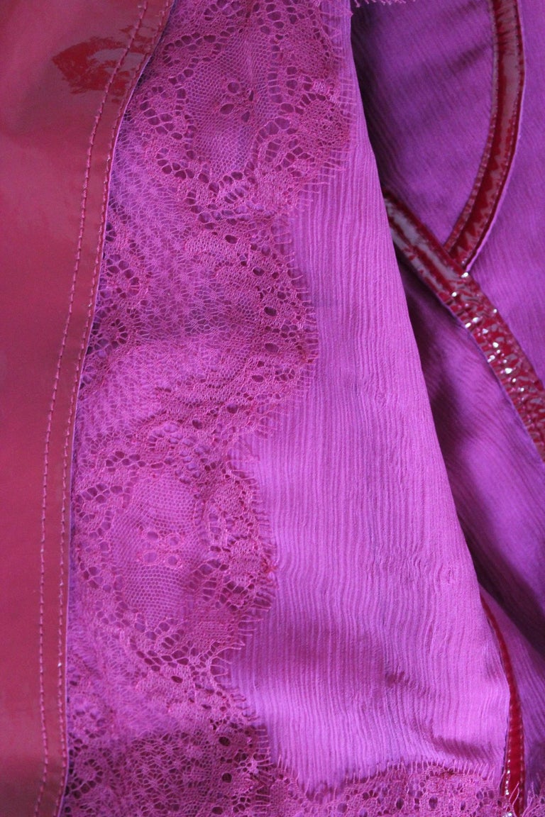 Fendi Leather Patent Red Biker Jacket at 1stDibs