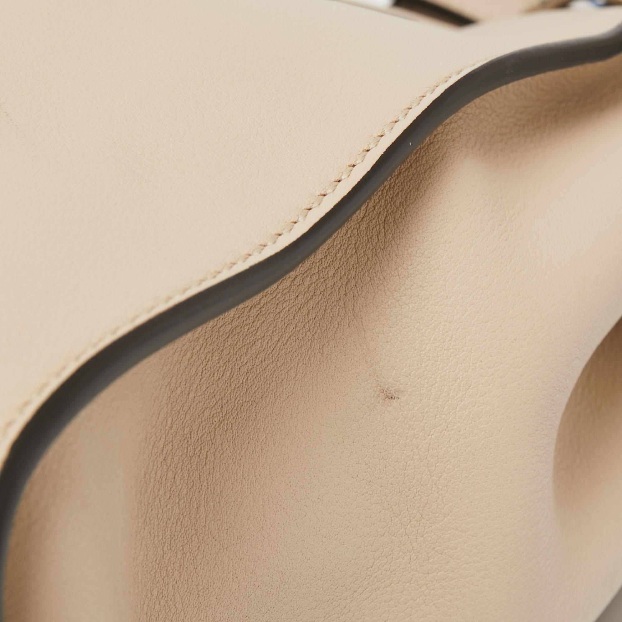 Fendi Light Beige Leather Peekaboo Braided Top Handle Bag at 1stDibs ...