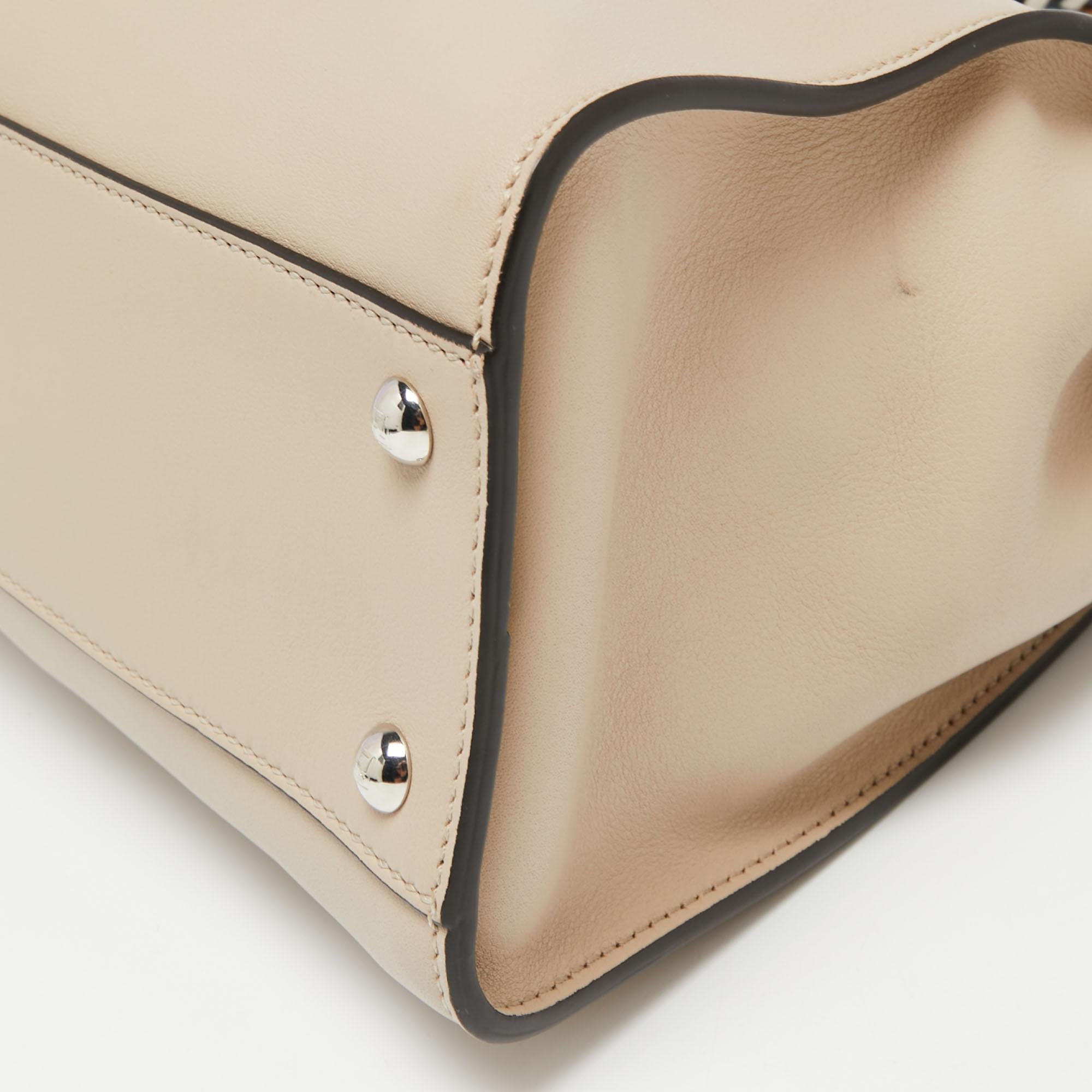 Fendi Light Beige Leather Peekaboo Braided Top Handle Bag at 1stDibs ...