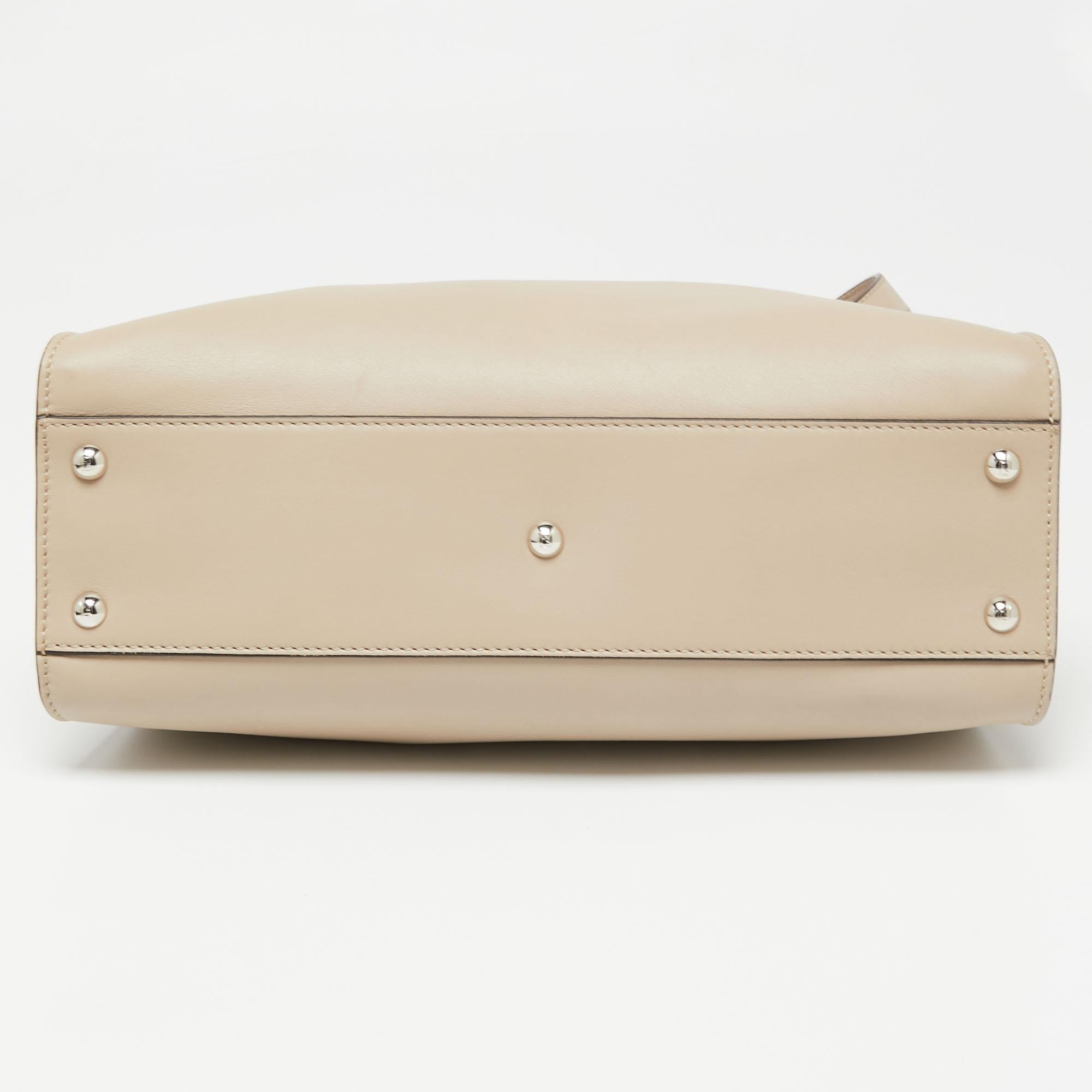 Fendi Light Beige Leather Peekaboo Braided Top Handle Bag at 1stDibs ...