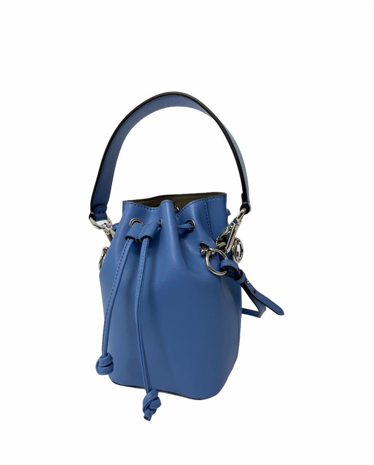 Fendi Light Blue Leather Bucket Bag For Sale at 1stDibs