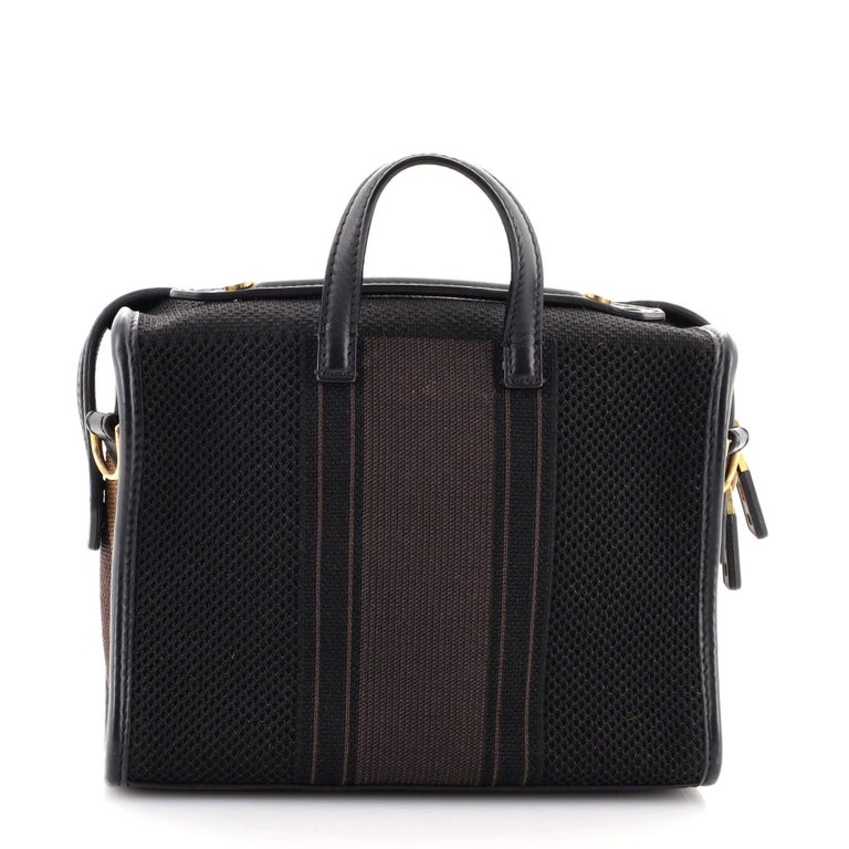 Fendi Lui Messenger Bag Tech Knit with Leather Mini at 1stDibs