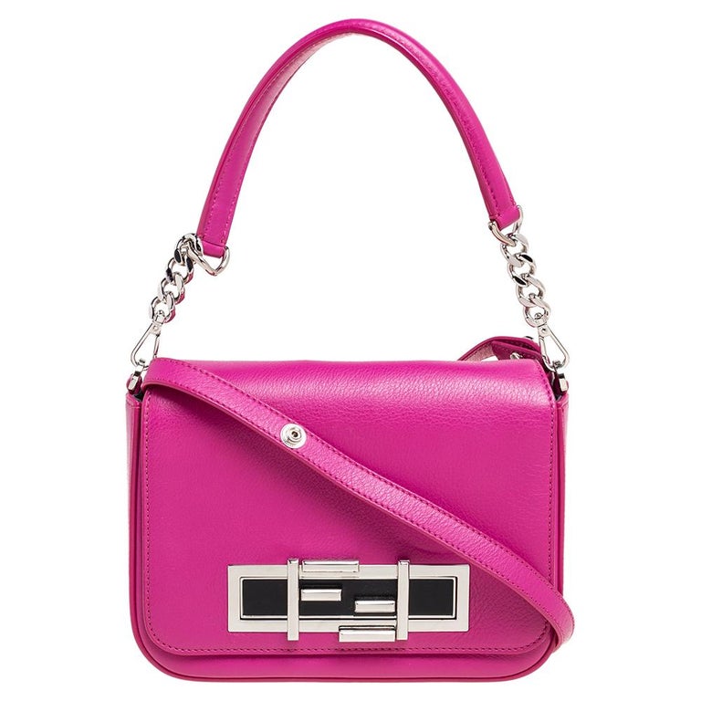 Fendi Magenta Leather 3Baguette Shoulder Bag at 1stDibs