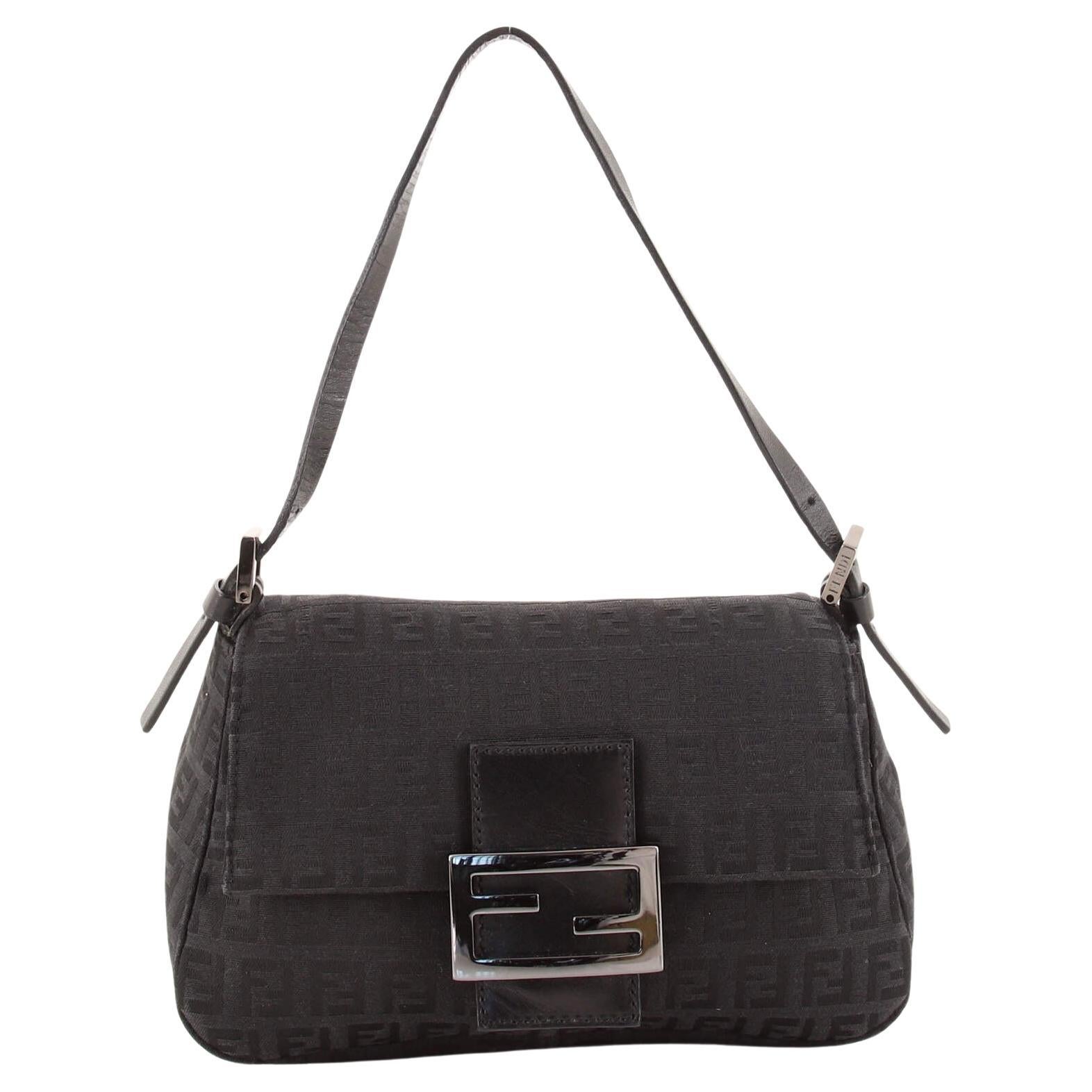 Fendi Boston Bag Zucchino Canvas Small For Sale at 1stDibs