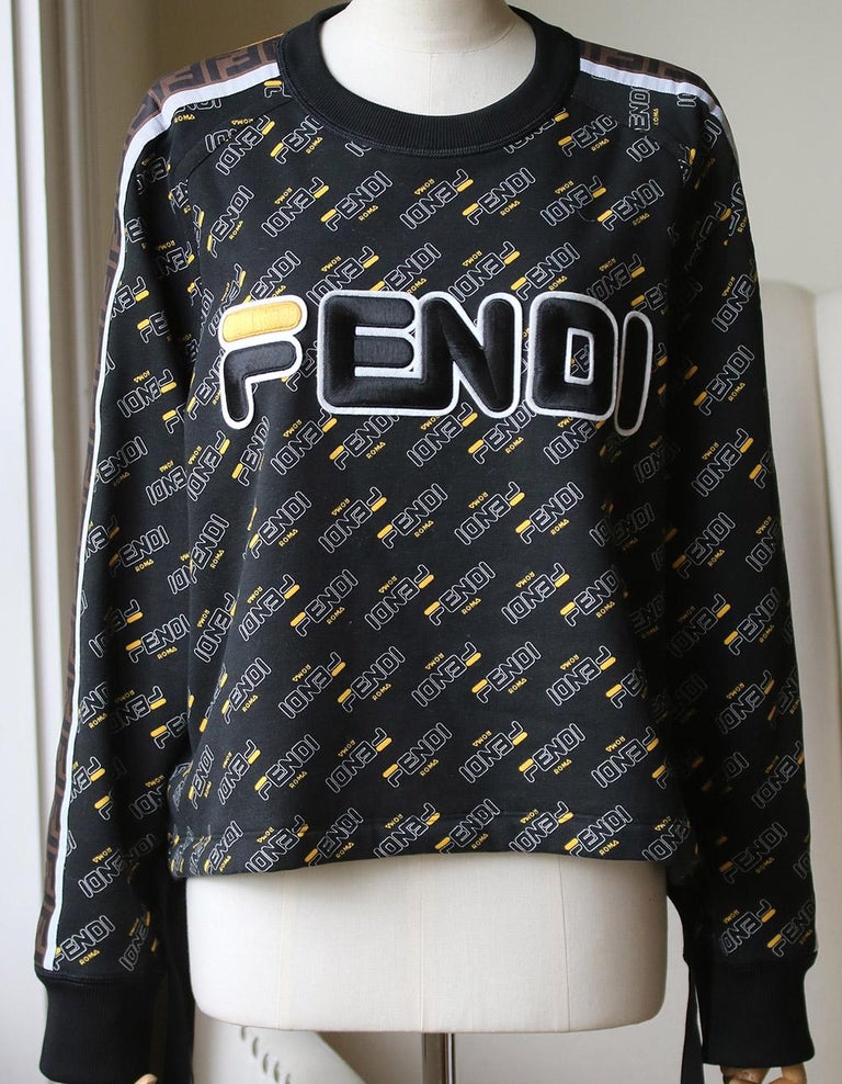 Fendi Mania Logo-Print Sweatshirt at 1stDibs