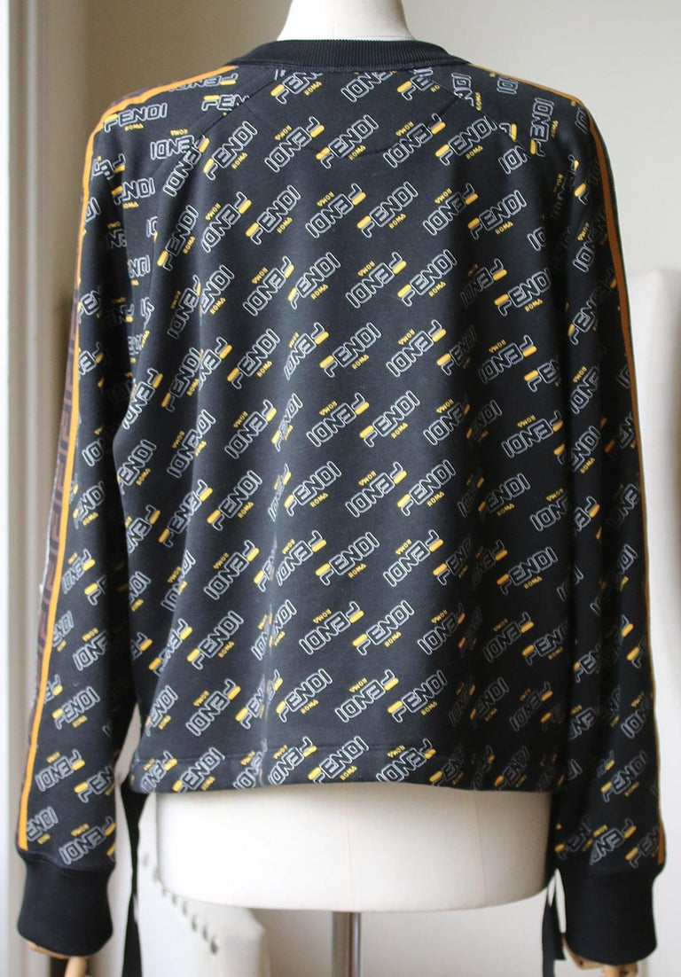 Fendi Mania Logo-Print Sweatshirt at 1stDibs