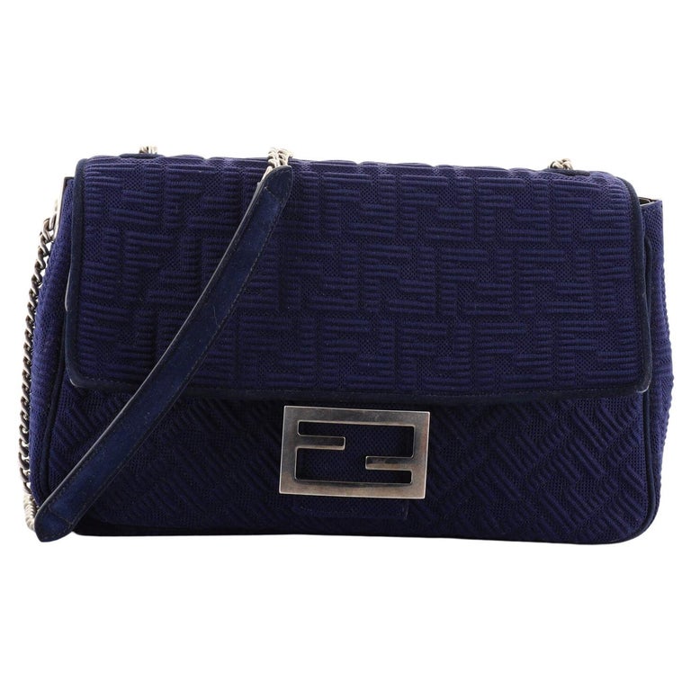 Fendi Midi Baguette Chain Bag Zucca Technical Mesh Large For Sale at ...