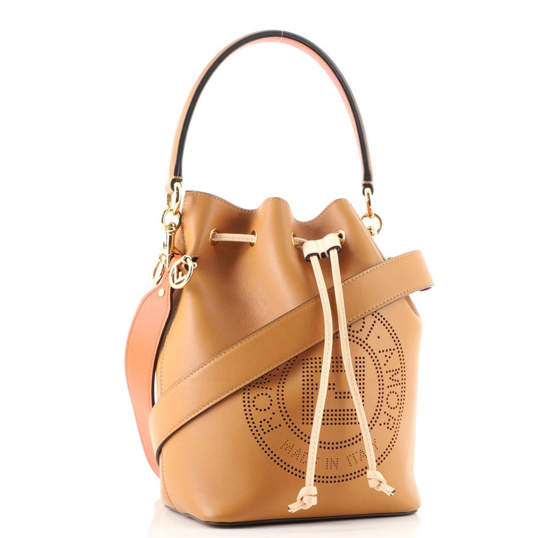 Fendi Mon Tresor Bucket Bag Perforated Leather Small at 1stDibs