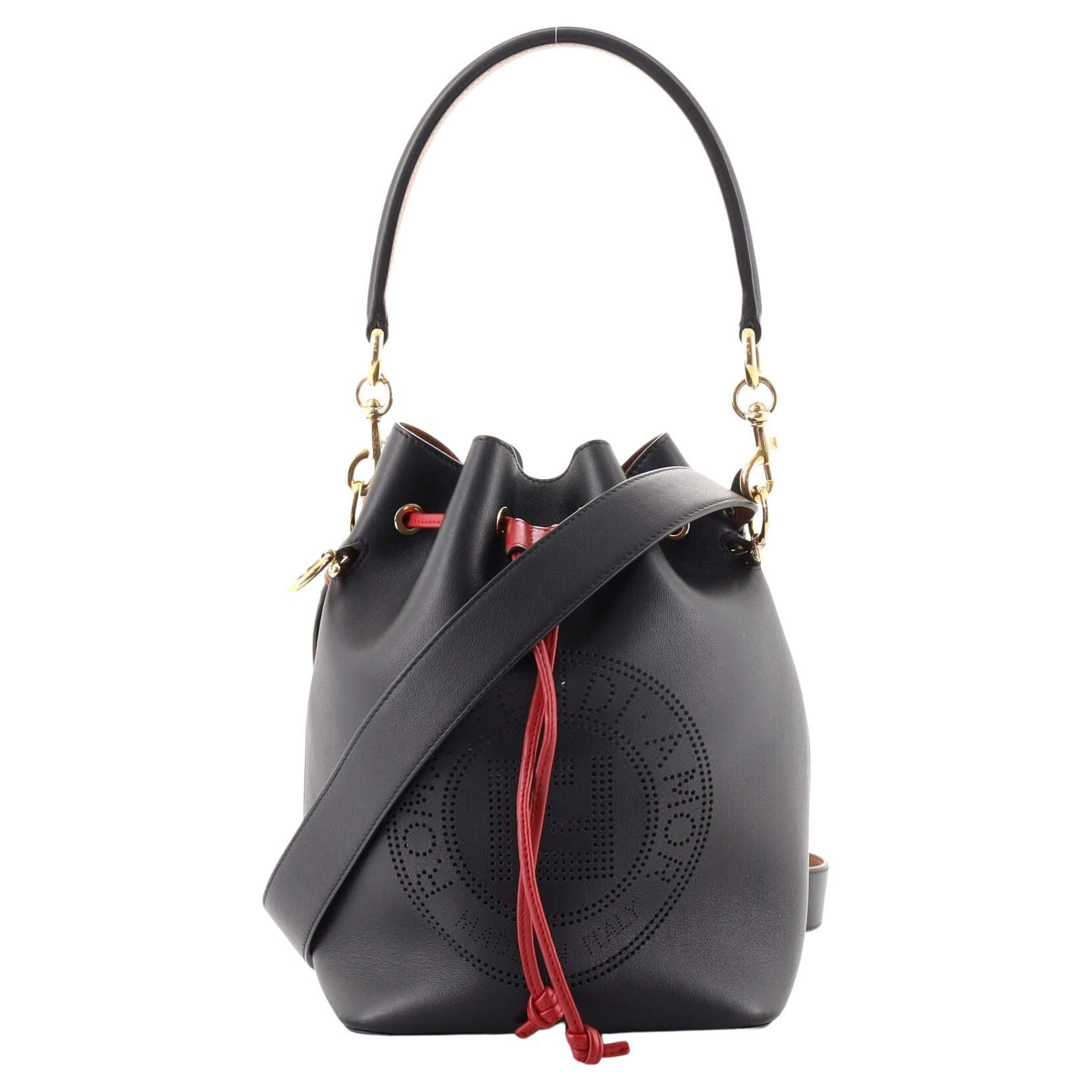 Fendi Mon Tresor Bucket Bag Perforated Leather Small at 1stDibs