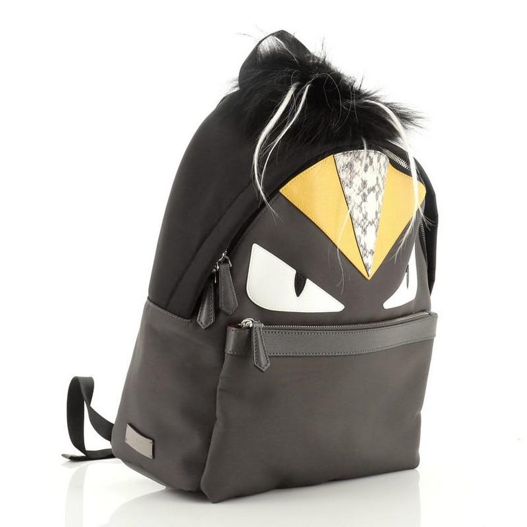 Fendi Monster Backpack Nylon with Leather and Fur Large at 1stDibs ...
