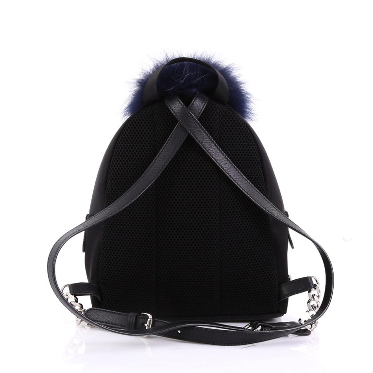 Fendi Monster Backpack Nylon with Leather and Fur Mini at 1stDibs ...