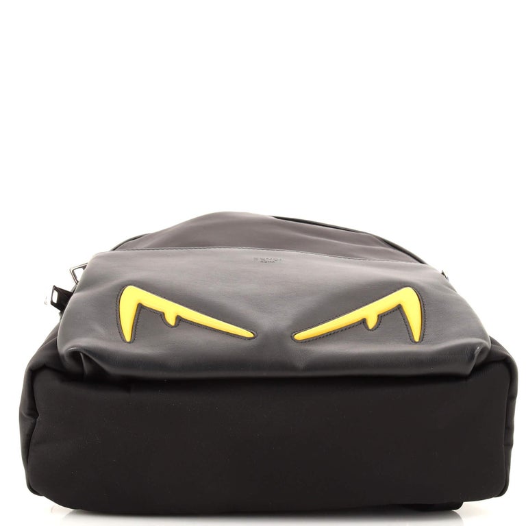 Fendi Monster Backpack Nylon with Leather Large For Sale at 1stDibs
