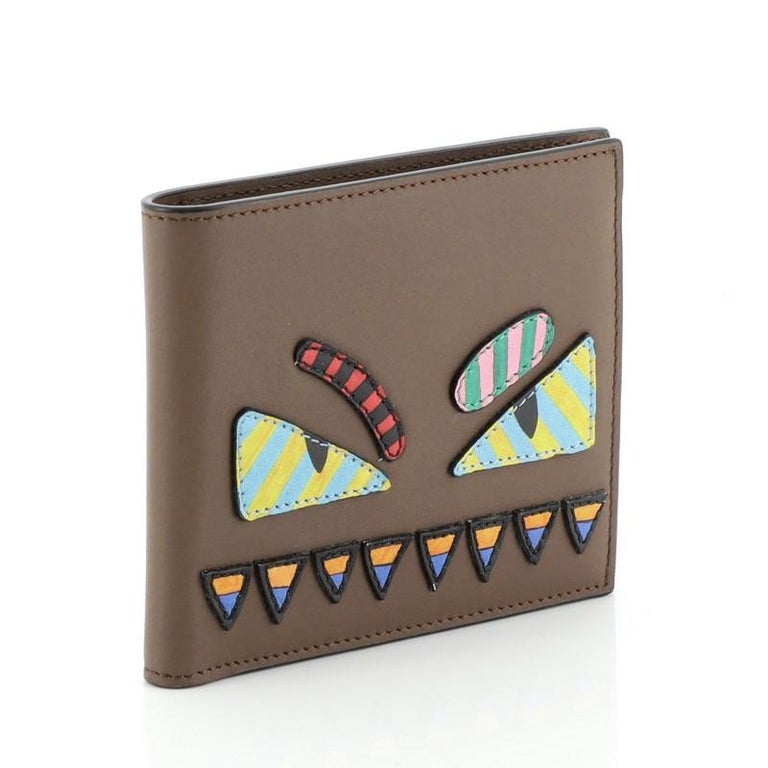 Fendi Monster Bifold Wallet Leather Compact at 1stDibs | fendi monster ...