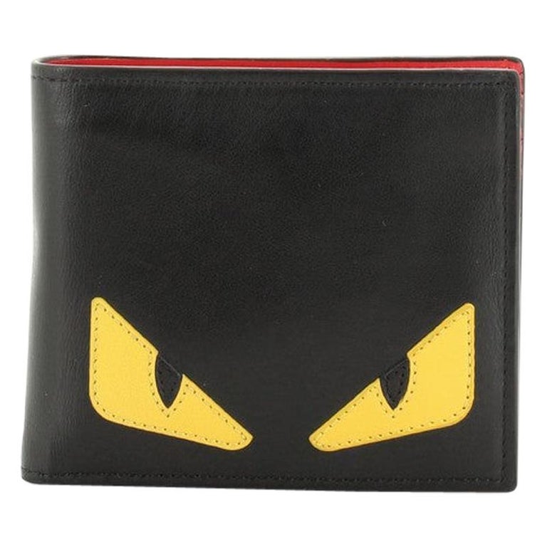 Fendi Monster Bifold Wallet Leather Compact at 1stDibs