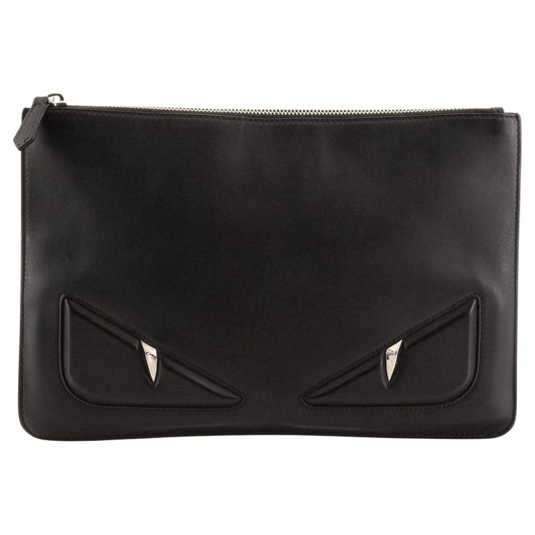 Fendi Monster Pouch Leather Large at 1stDibs