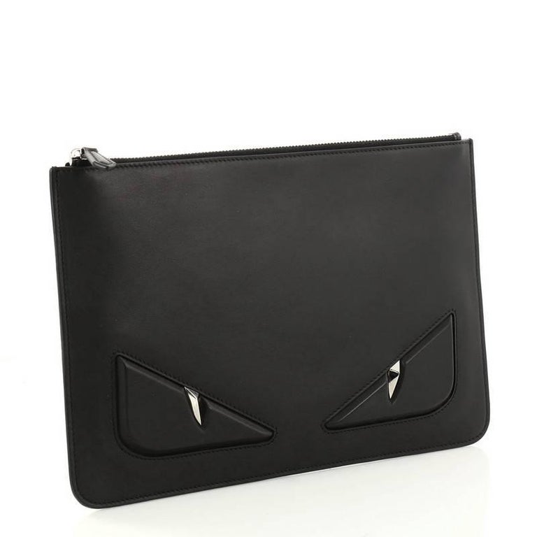 Fendi Monster Pouch Leather Medium at 1stDibs | fendi key pouch