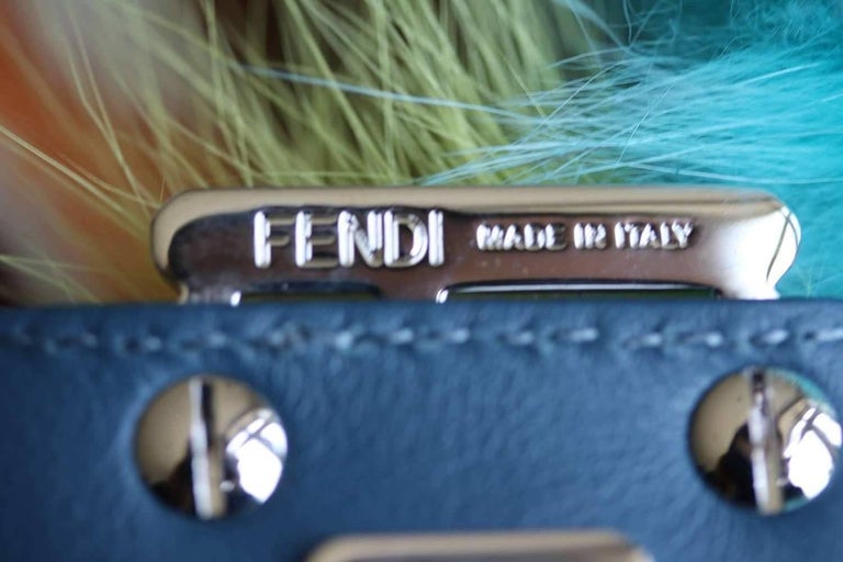 Fendi Monster Shearling and Fox Fur Baguette Bag For Sale at 1stDibs