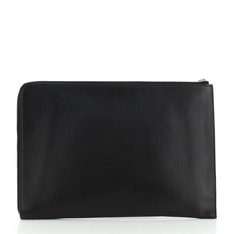 Fendi Monster Zip Pouch Leather Large at 1stDibs