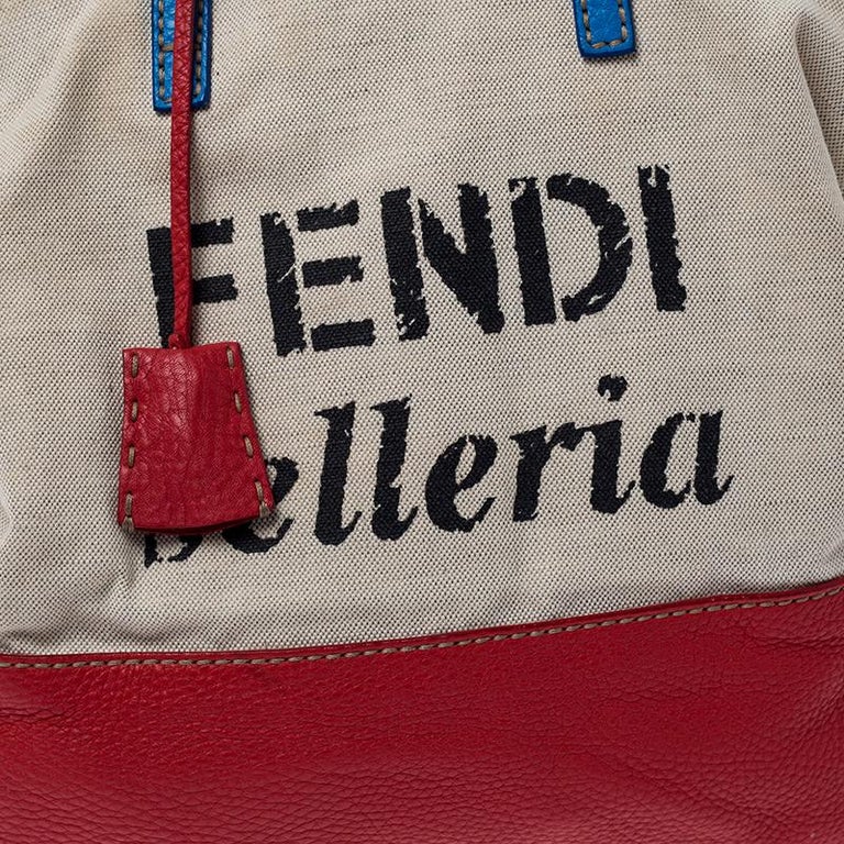 Fendi Multicolor Canvas and Leather 2Bag Colorblock Shoulder Bag at 1stDibs