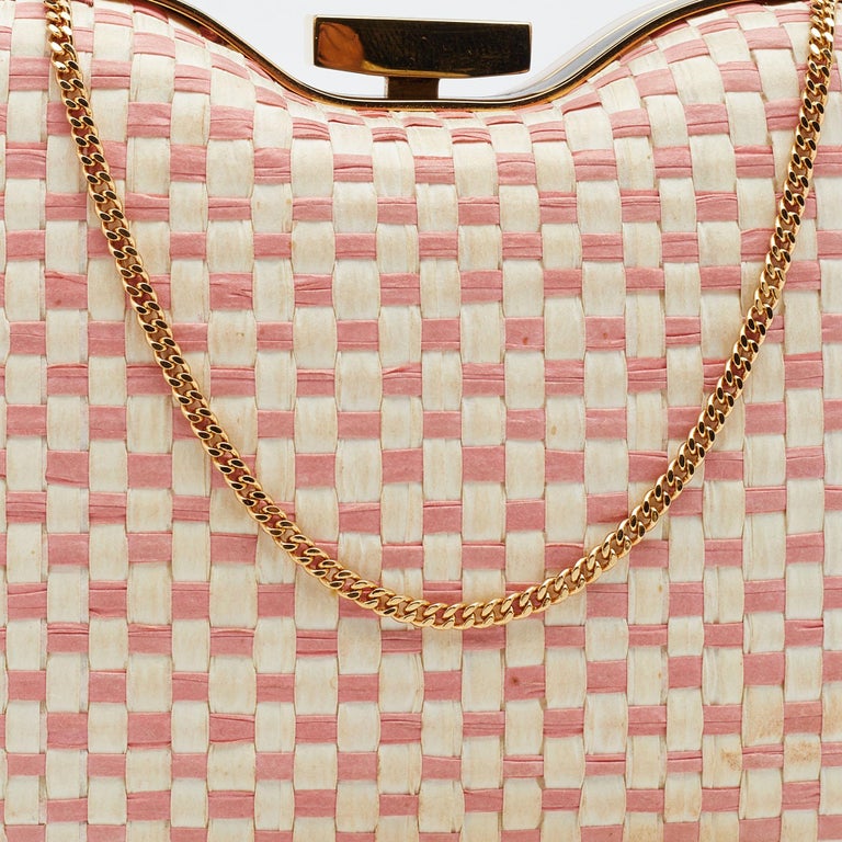 Fendi Multicolor Leather Giano Box Clutch For Sale at 1stDibs