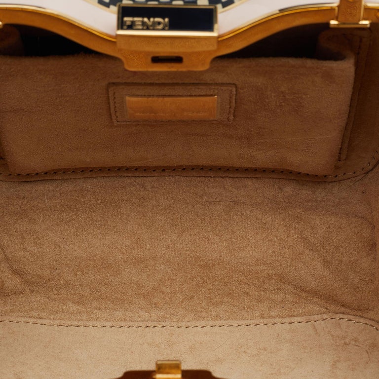 Fendi Multicolor Leather Giano Box Clutch For Sale at 1stDibs