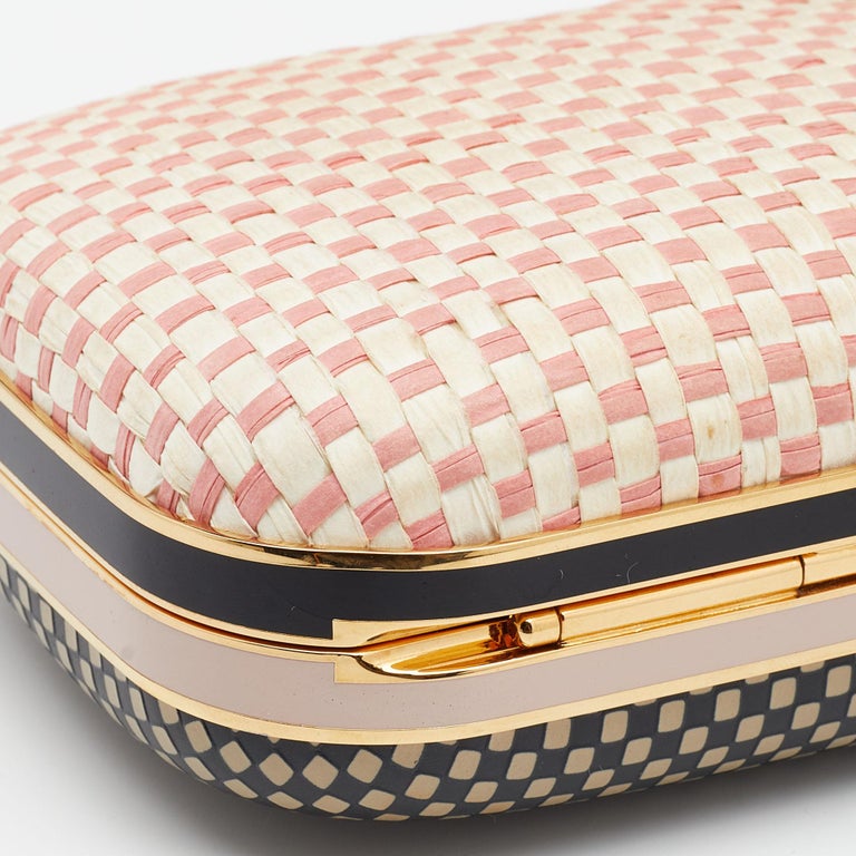 Fendi Multicolor Leather Giano Box Clutch For Sale at 1stDibs