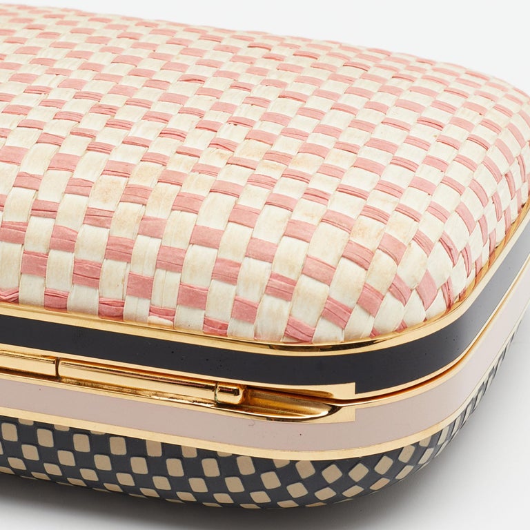 Fendi Multicolor Leather Giano Box Clutch For Sale at 1stDibs