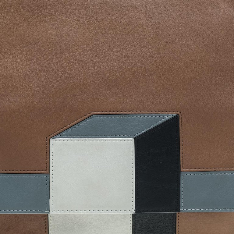 Fendi Multicolor Leather Mania Colorblock Flap Shoulder Bag For Sale at ...