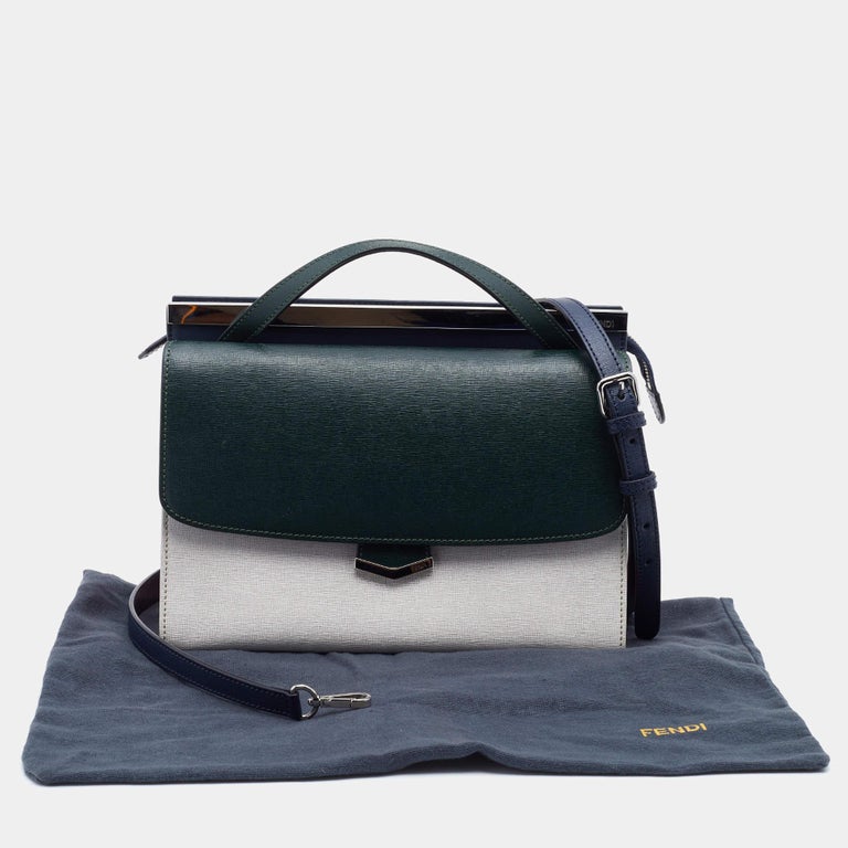 Fendi Multicolor Leather Small Demi Jour Top Handle Bag For Sale at 1stDibs