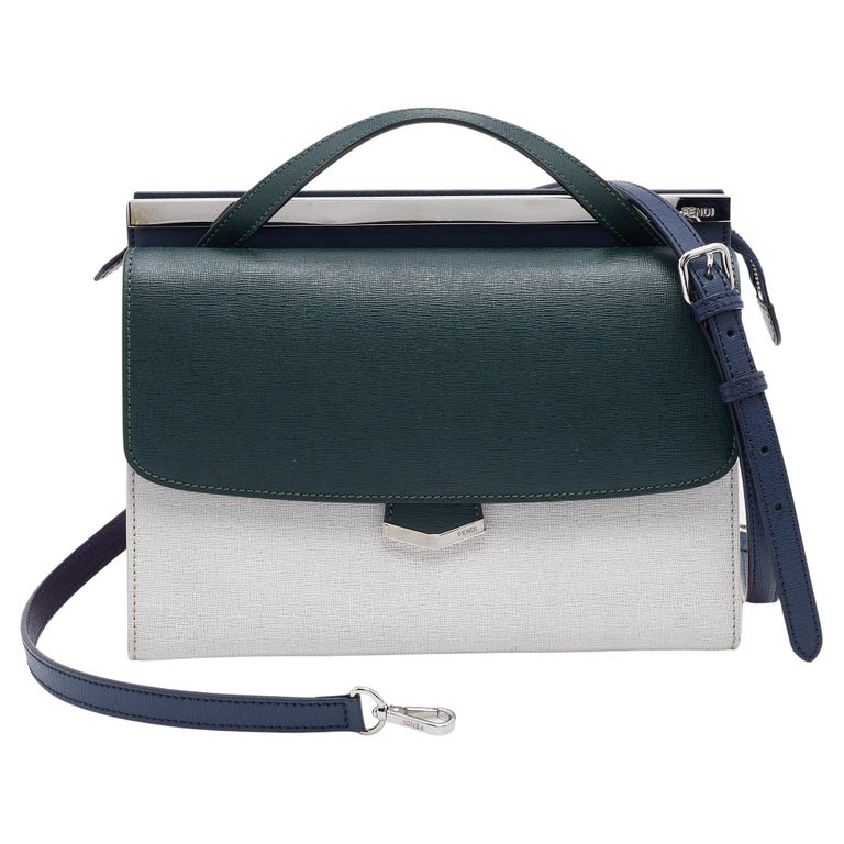 Fendi Multicolor Leather Small Demi Jour Top Handle Bag For Sale at 1stDibs