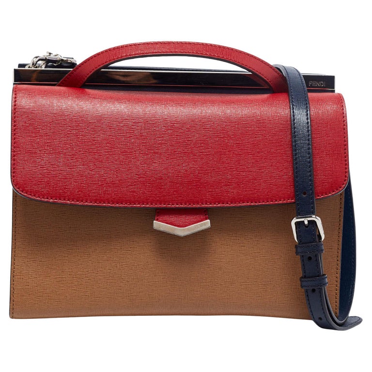 Fendi Multicolor Leather Small Demi Jour Top Handle Bag For Sale at 1stDibs
