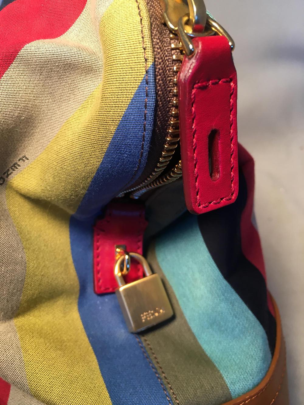 Fendi Multicolor Stripe 2Bag Shoulder Bag Tote For Sale at 1stDibs ...