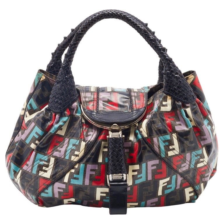 Fendi Multicolor Zucca Print Coated Canvas Spy Hobo Bag For Sale at 1stDibs