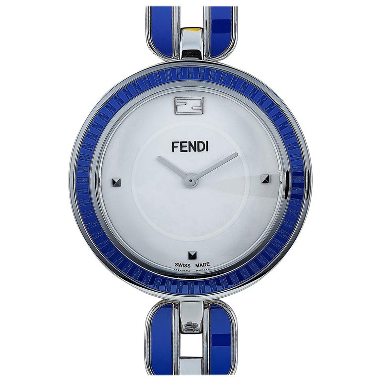 Fendi My Way Blue Ceramic Quartz Watch F357034003 For Sale at 1stDibs
