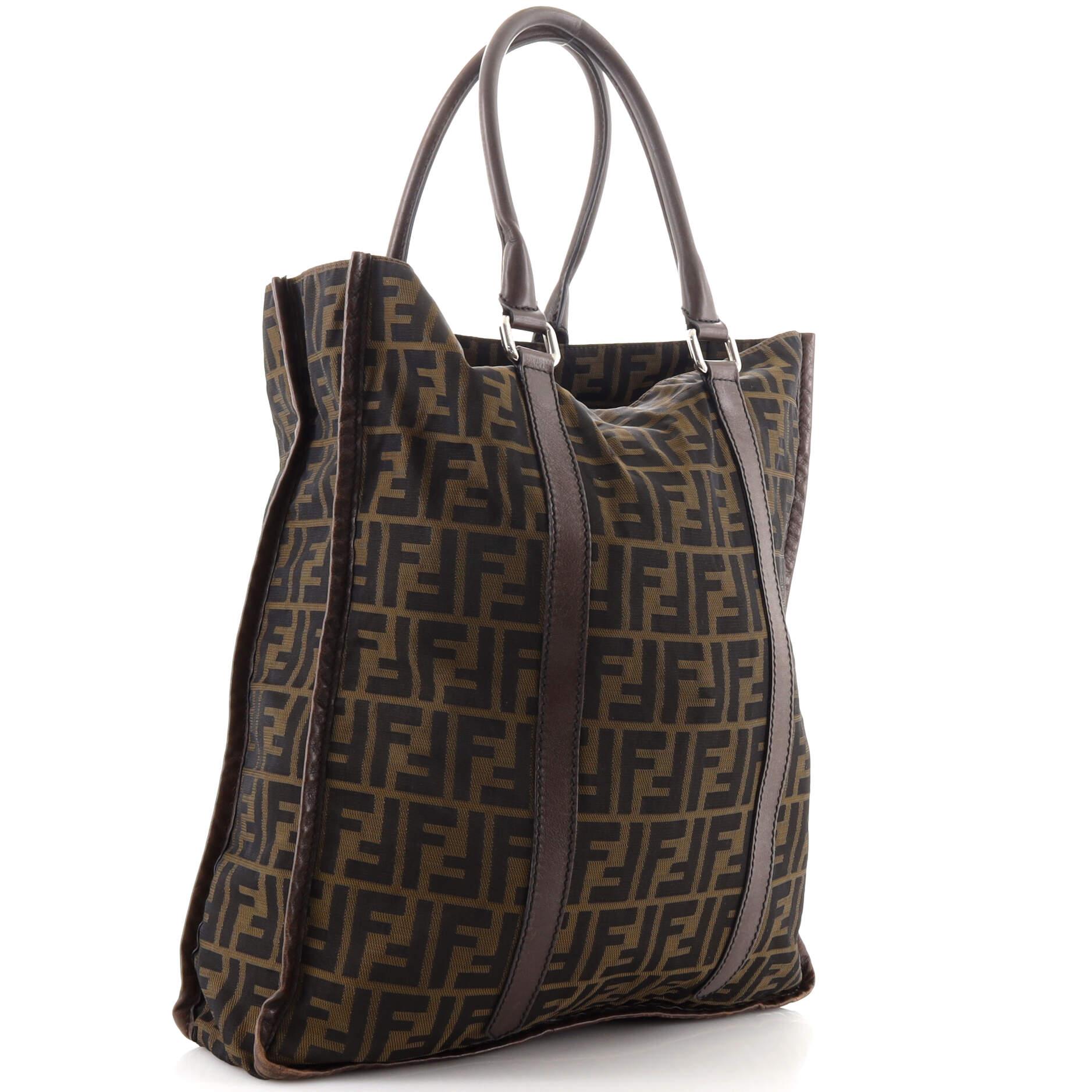 Fendi Open Shopping Tote Zucca Canvas Tall at 1stDibs