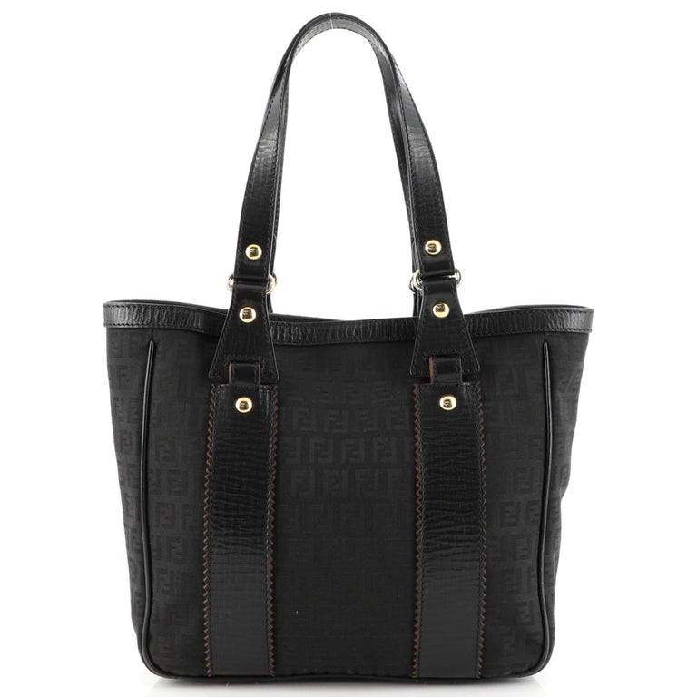 Fendi Open Tote Zucchino Canvas Small For Sale at 1stDibs