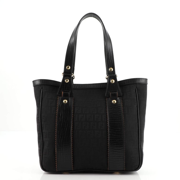 Fendi Open Tote Zucchino Canvas Small For Sale at 1stDibs