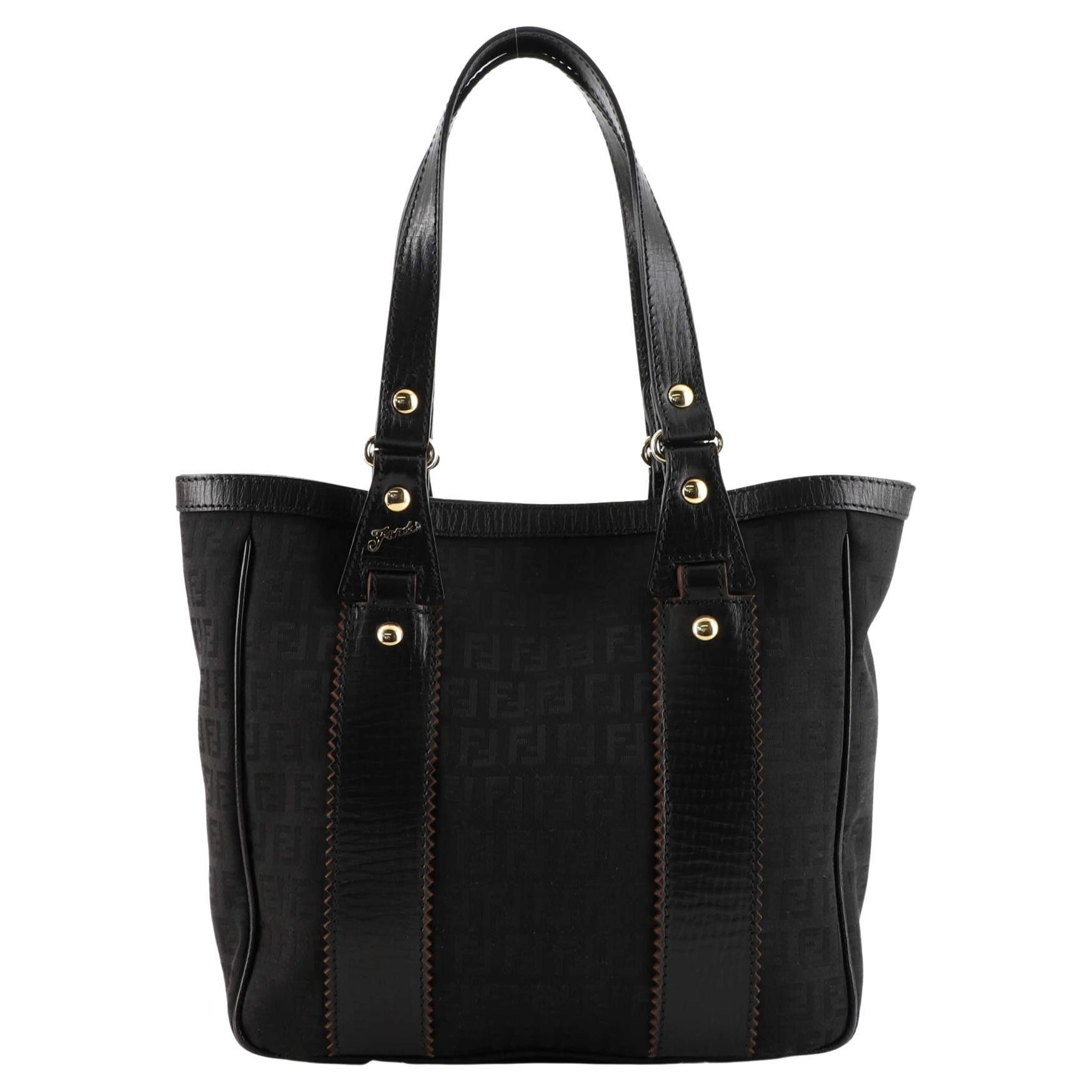 Fendi Open Tote Zucchino Canvas Small For Sale at 1stDibs