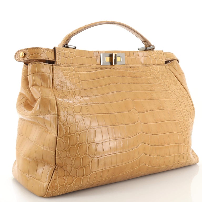 Fendi Peekaboo Bag Crocodile Large For Sale at 1stDibs
