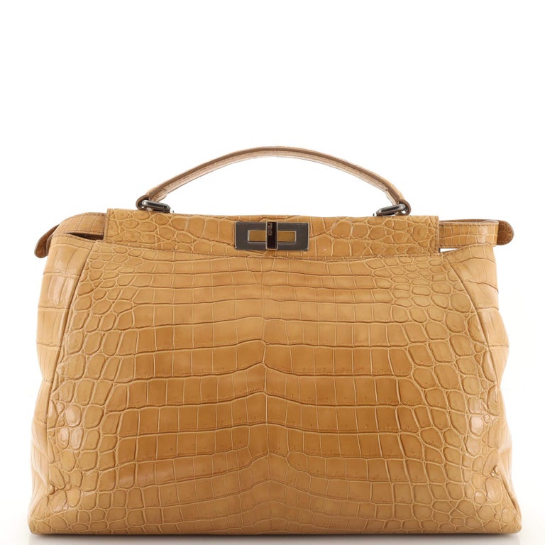 Fendi Peekaboo Bag Crocodile Large For Sale at 1stDibs