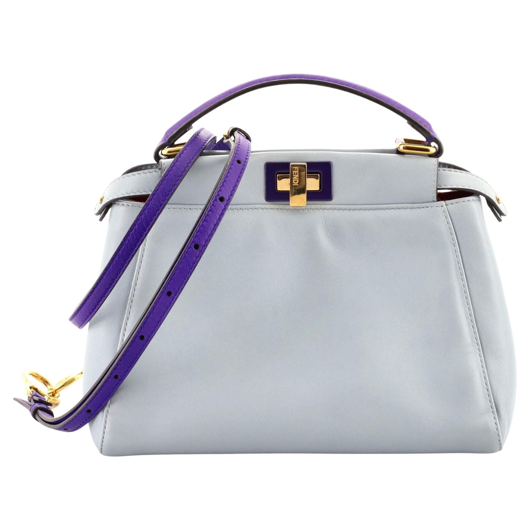 FENDI Gray Grey Suede TO YOU BAG Mini Duffle MIRRORED Handbag at ...