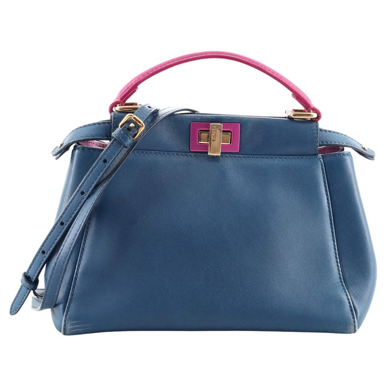 Fendi Peekaboo Bag Leather Mini For Sale at 1stDibs