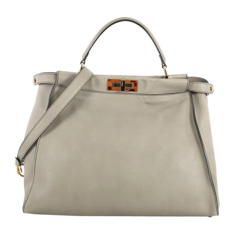 Fendi Peekaboo Bag Leather with Tortoise Detail Large at 1stDibs