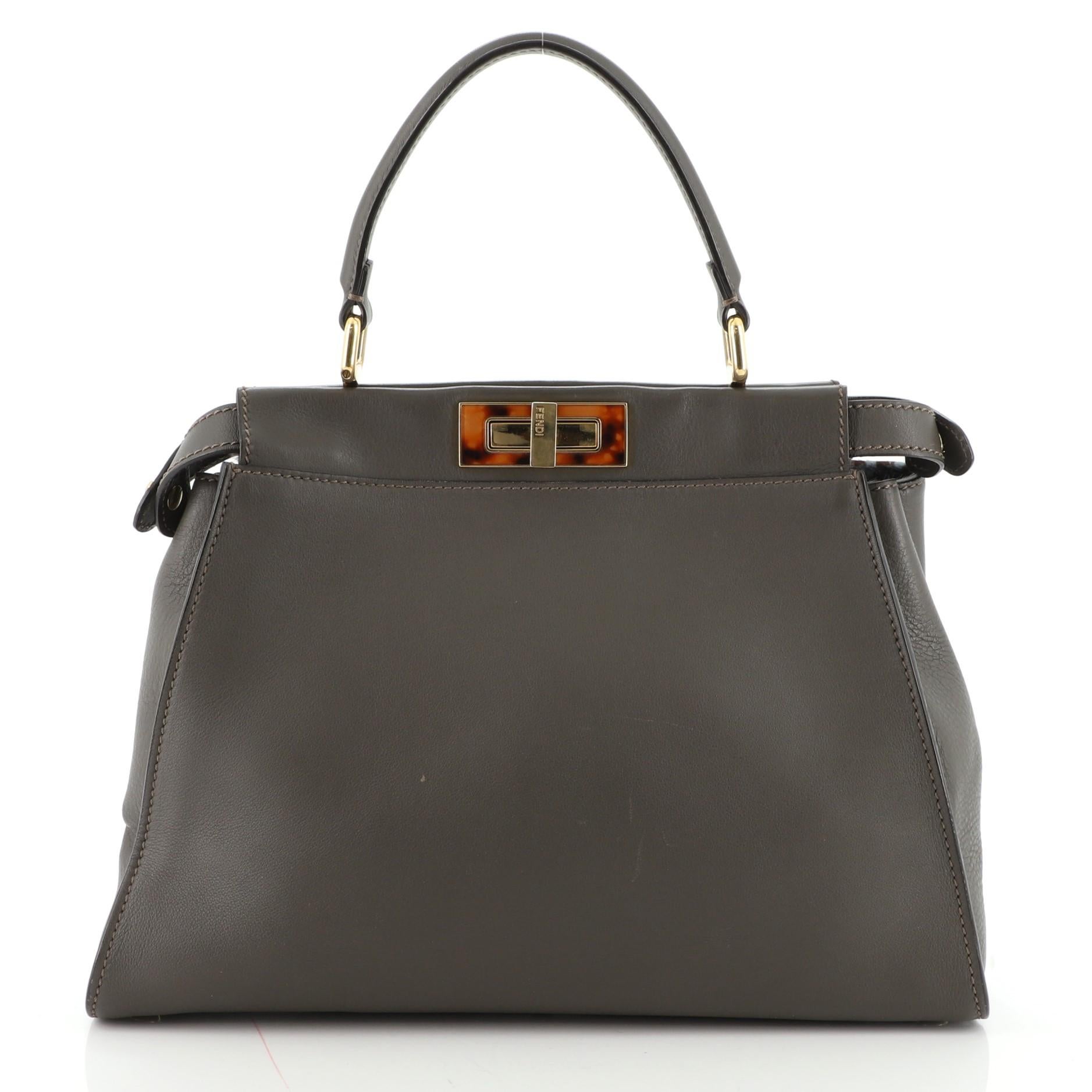 Fendi Peekaboo Bag Leather with Tortoise Detail Regular at 1stDibs ...